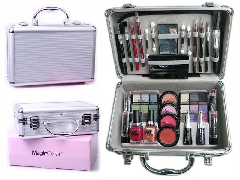 Βαλιτσάκι Μακιγιάζ Magic Color με Καλλυντικά, Πινέλα, Μανό & Καθρεφτάκι