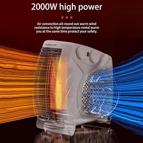 Sokany Κεραμικό Ηλεκτρικό Αερόθερμο Δαπέδου 2000W με 2 Βαθμίδες ...